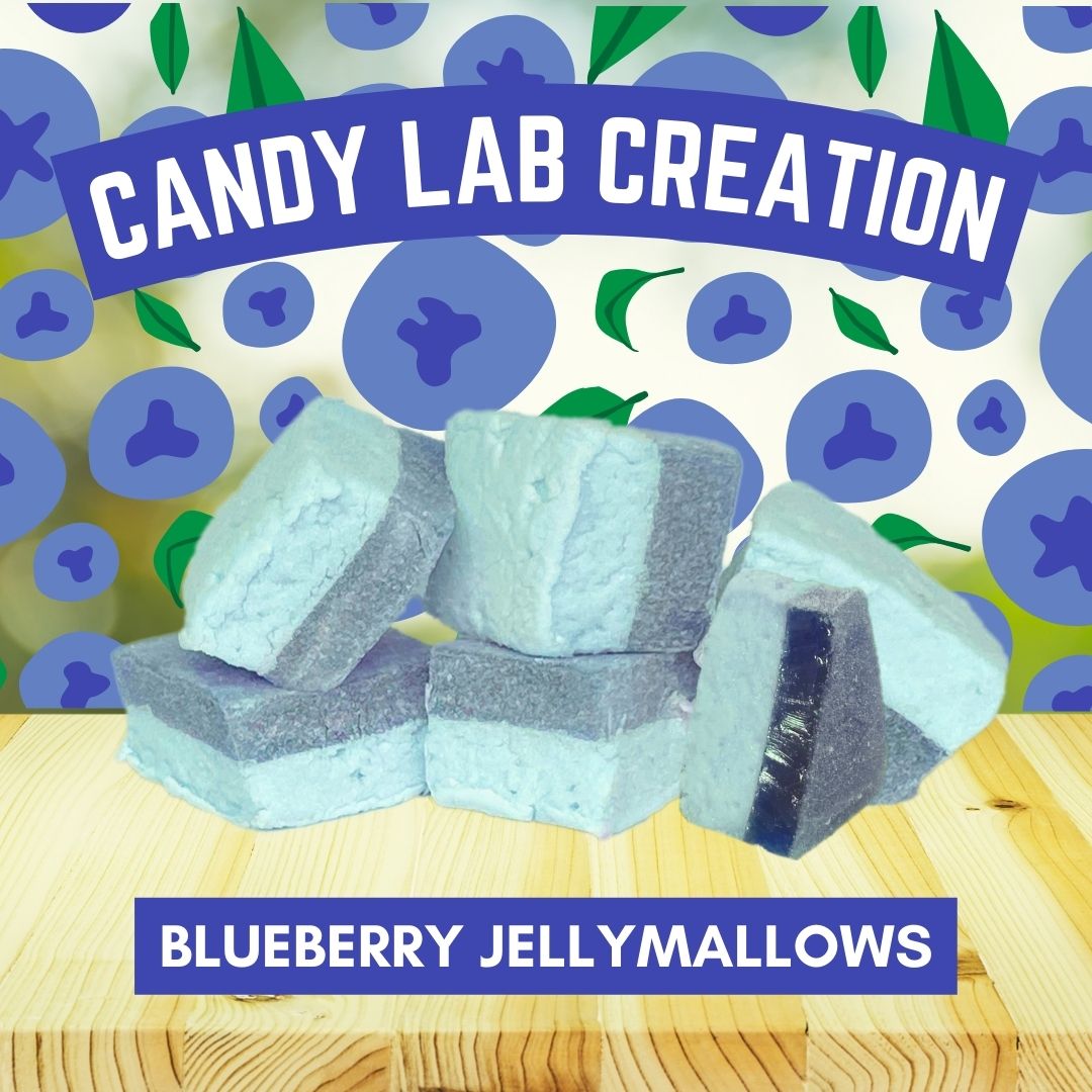 Kellys Candy Co. Blueberry Jellymallows Candy Lab Creation 100g