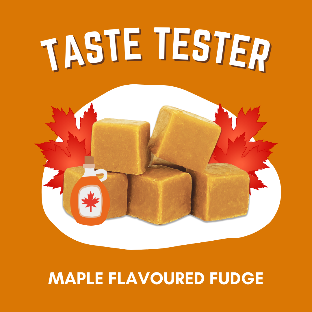 Maple Flavoured Fudge Taste Tester 100g — Kellys Candy Co.