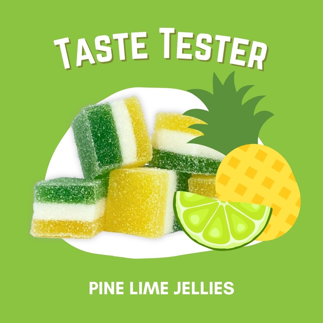Pine Lime Jellies Taste Tester 100g — Kellys Candy Co.