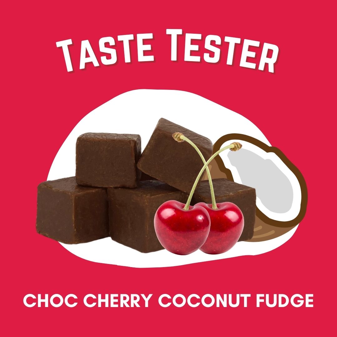 Kellys Candy Co. Choc Cherry Coconut Fudge Taste Tester 180g
